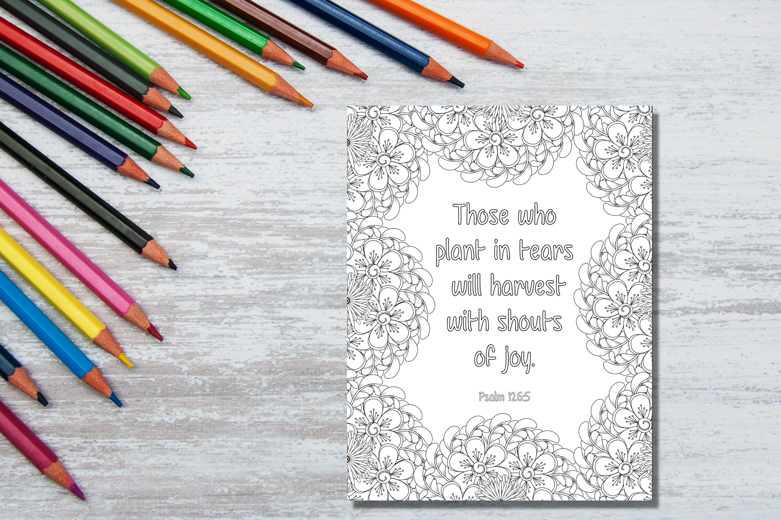 Joy Themed Bible Verse Coloring Book - Printable Instant Download - Etsy