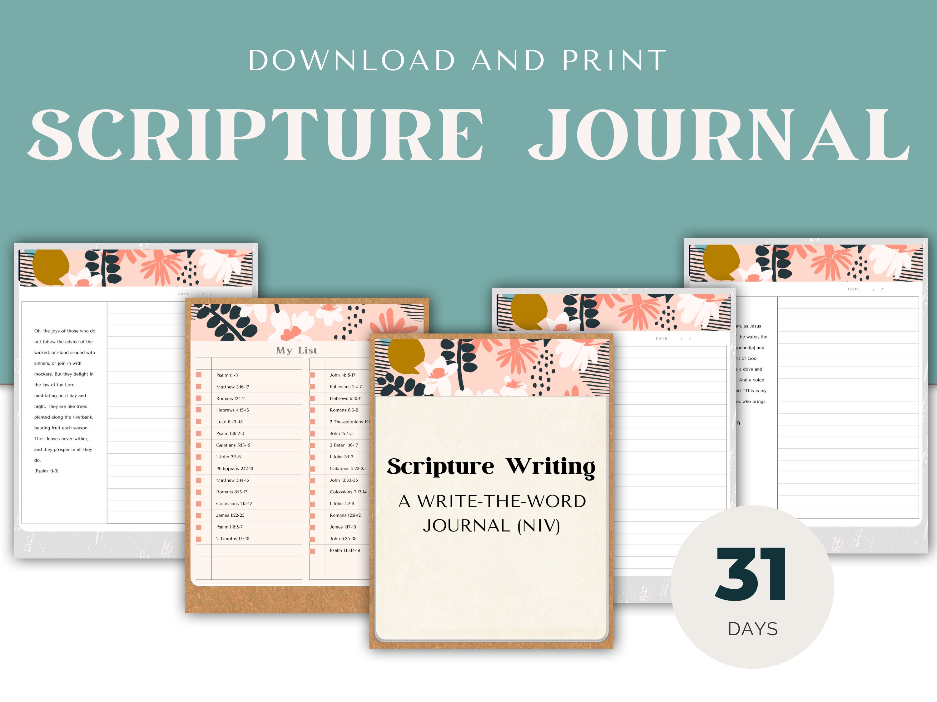 Printable Write the Word Scripture Journal - NIV - Etsy
