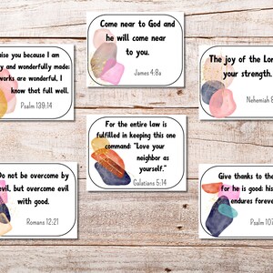 Set of 30 Printable Bible Verse Cards for Teens and Older Kids ...