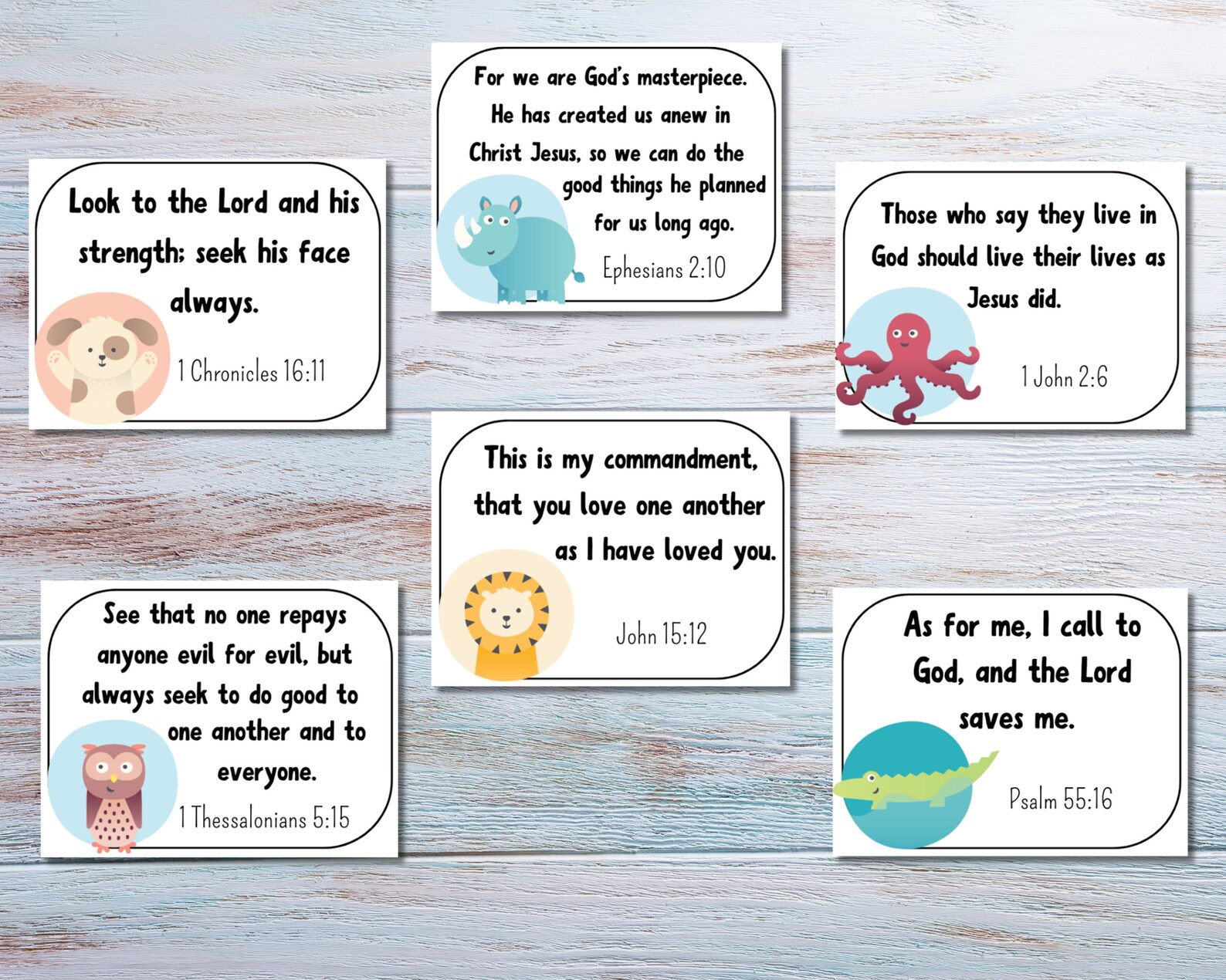 Set of 30 Printable Bible Verse Cards for Kids | Scripture Cards for ...