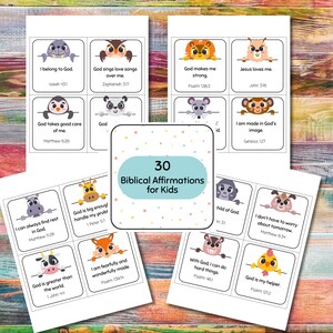 Kids Bible Affirmation Cards | Bible-based Lunchbox Notes for Kids ...