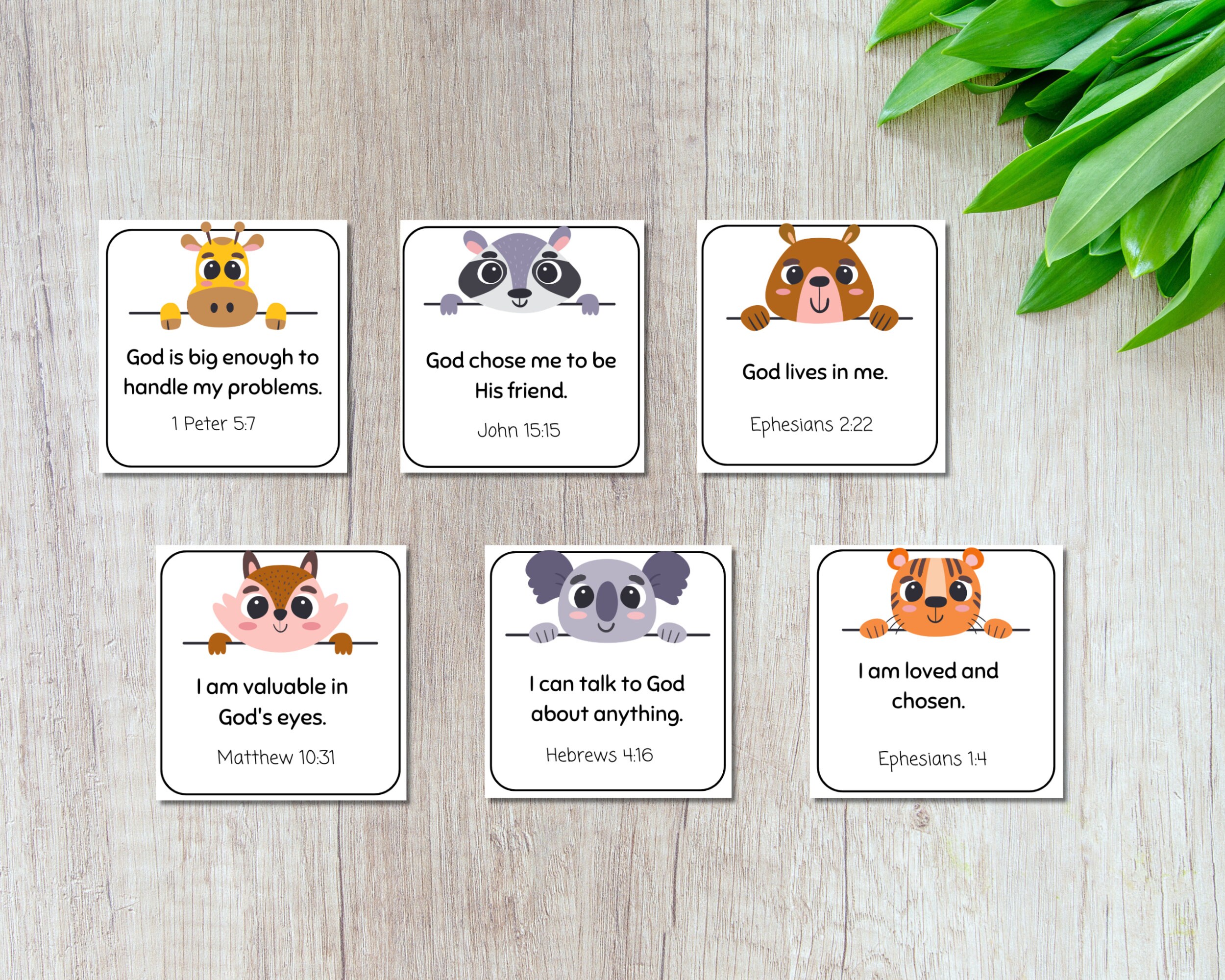 Kids Bible Affirmation Cards | Bible-based Lunchbox Notes for Kids ...