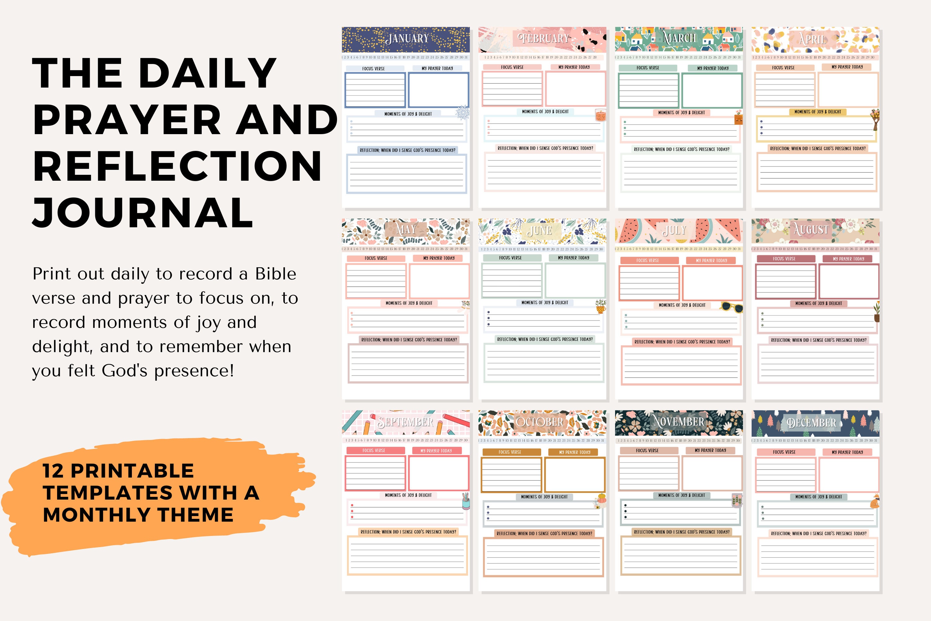 Printable Daily Prayer and Reflection Journal - Etsy