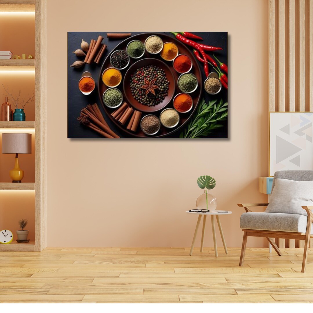 Kitchen Wall Art Decor,modern Wall Art,herbs and Spices Poster Print ...