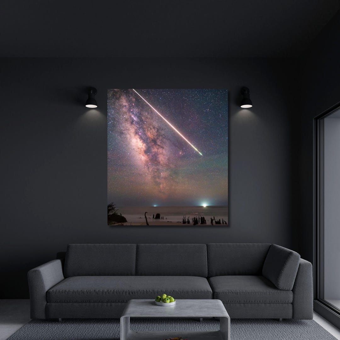 Fireball Meteor Milky Way Photo, Florida Night Sky, Rare Bolide ...