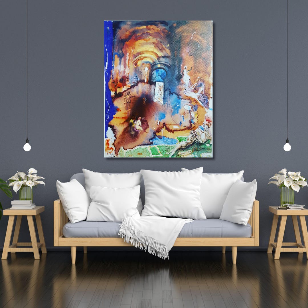 Salvador Dalí Serpent Canvas: Psychedelic Snake Charmers Art - Etsy