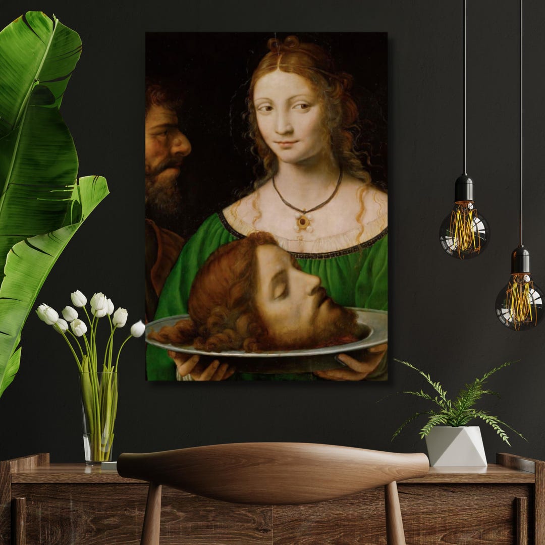 Salome With the Head of John the Baptist Canvas Art,bernardo Luini ...