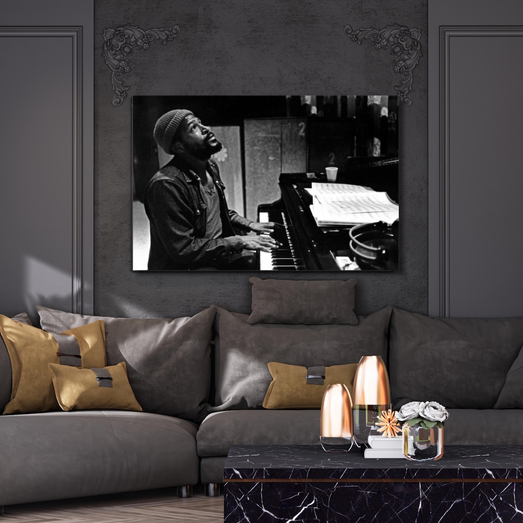 Marvin Gaye Studio Photo 1973, Let’s Get It on Album, Soul Music Icon ...