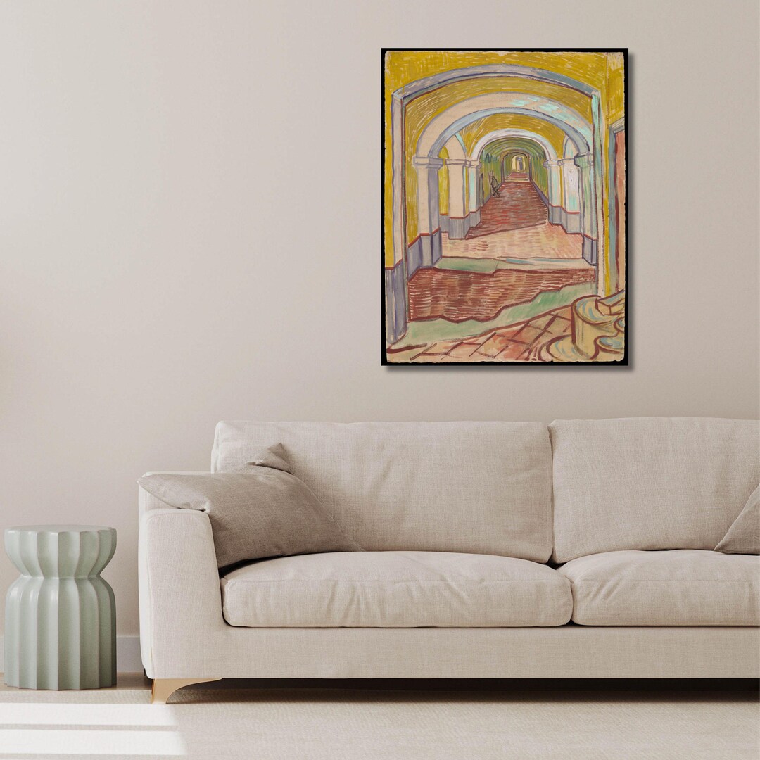 Vincent Van Gogh Corridor in the Asylum | Fine Art Print | Post ...