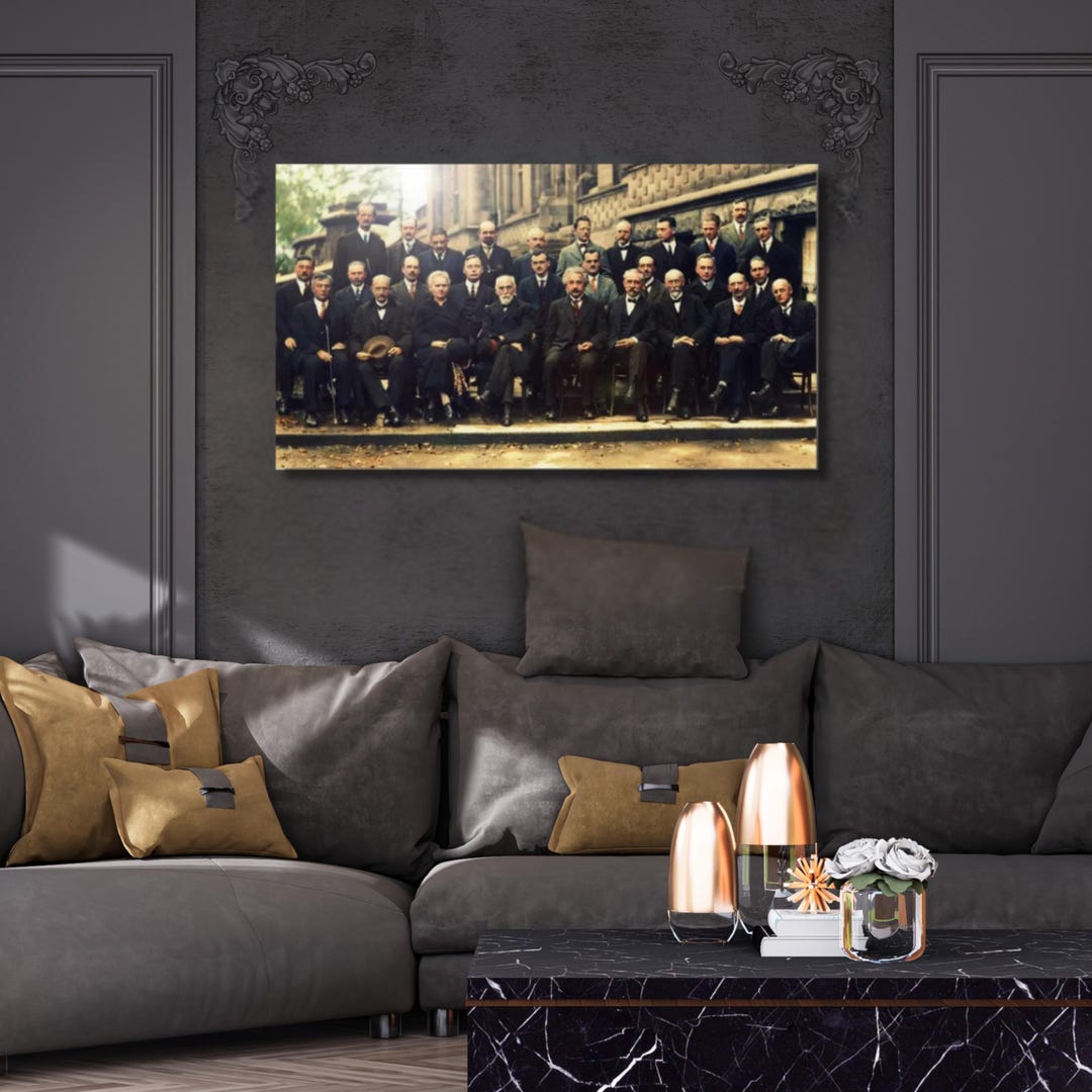 The Solvay Conference 1927 Wall Art Canvas,solvay Conference Poster ...