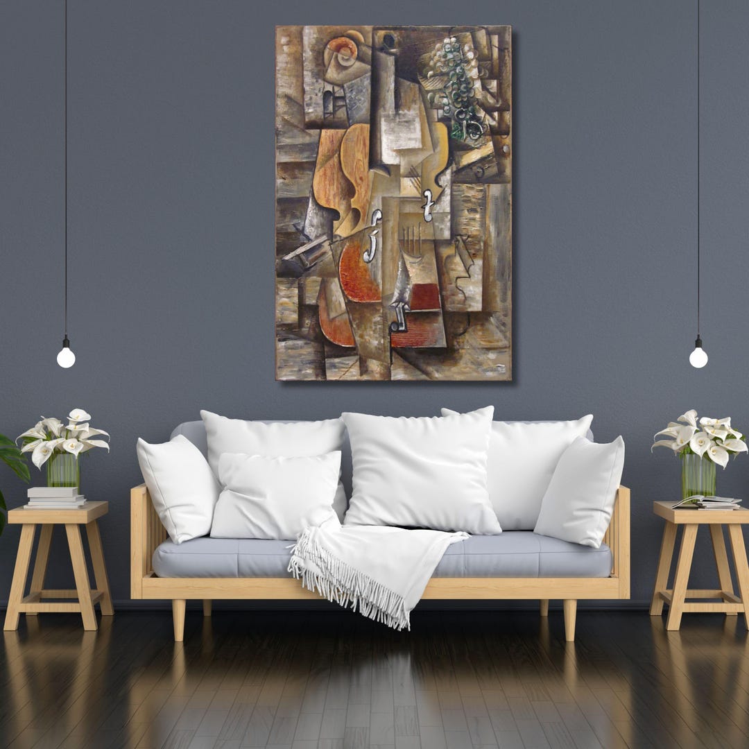 Guitar and Violin Picasso Gallery Art,abstract Poster,,,picasso Old ...