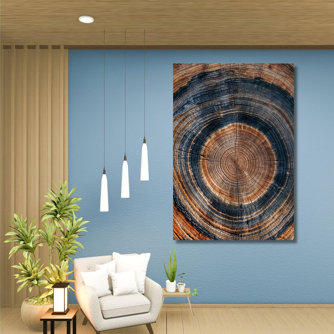 Tree Rings Canvas Art: Wood Texture Print, Contemporary Wall Decor - Etsy