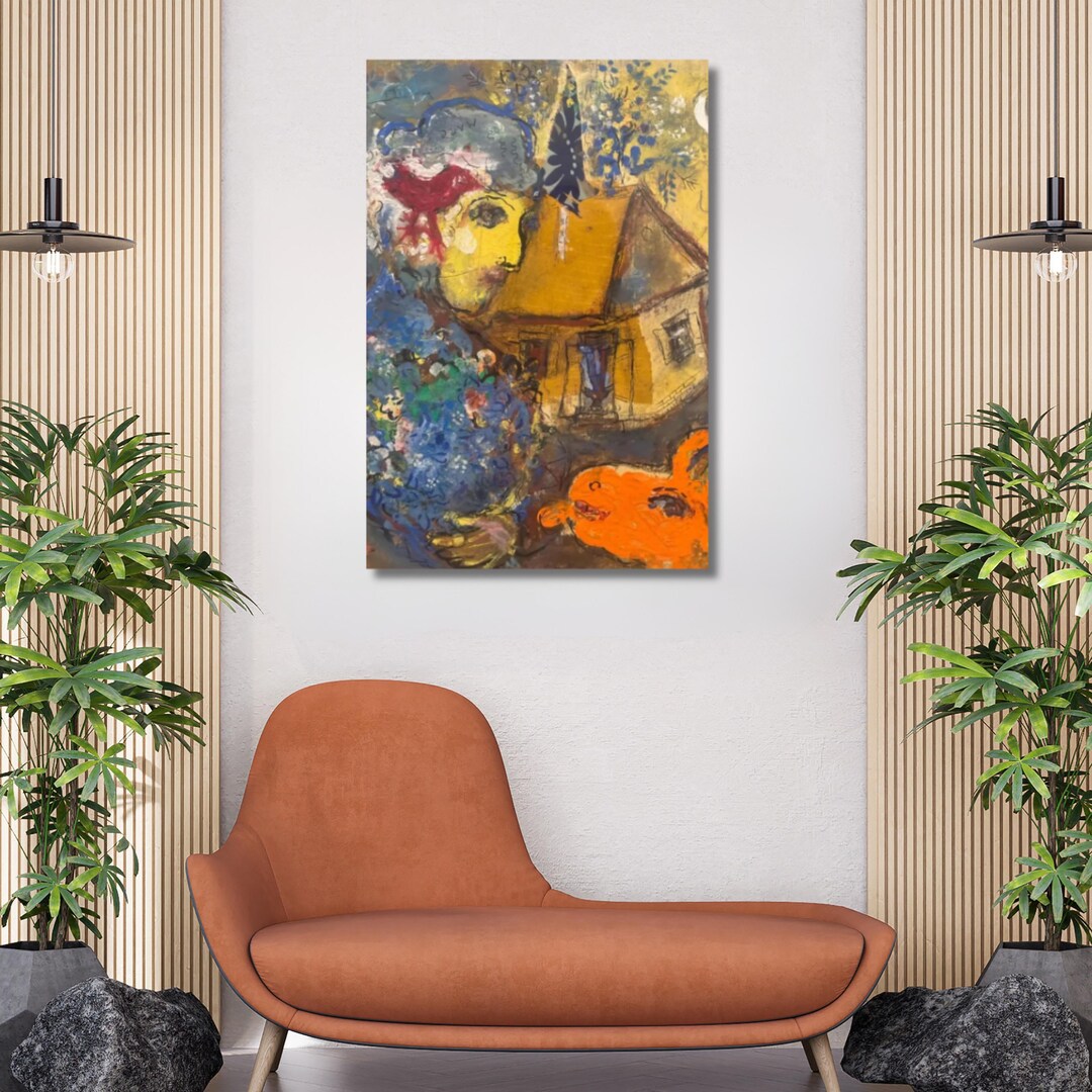 Marc Chagall Self-portrait Canvas Print, Surrealism Wall Art Poster ...
