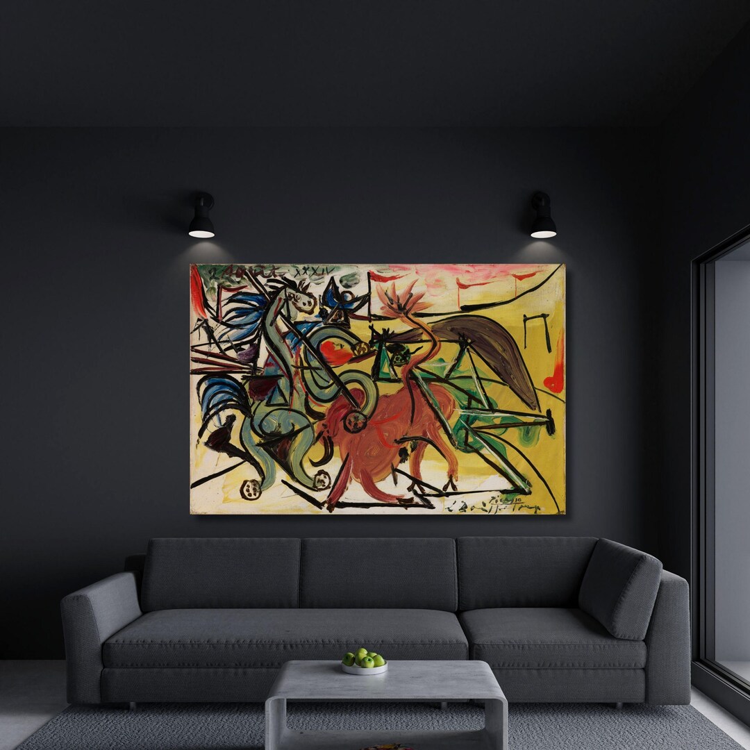 Guernica Inspired Canvas Print: Picasso Style Expressionist War Art - Etsy