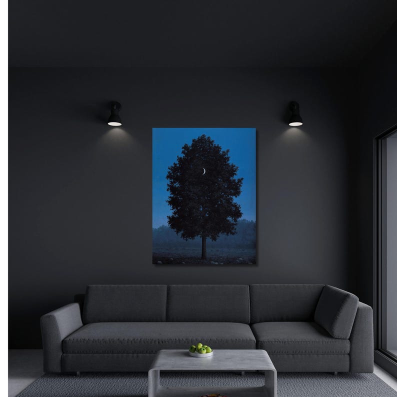 René Magritte Le Seize Septembre Print | Surrealist Moon Tree Painting ...