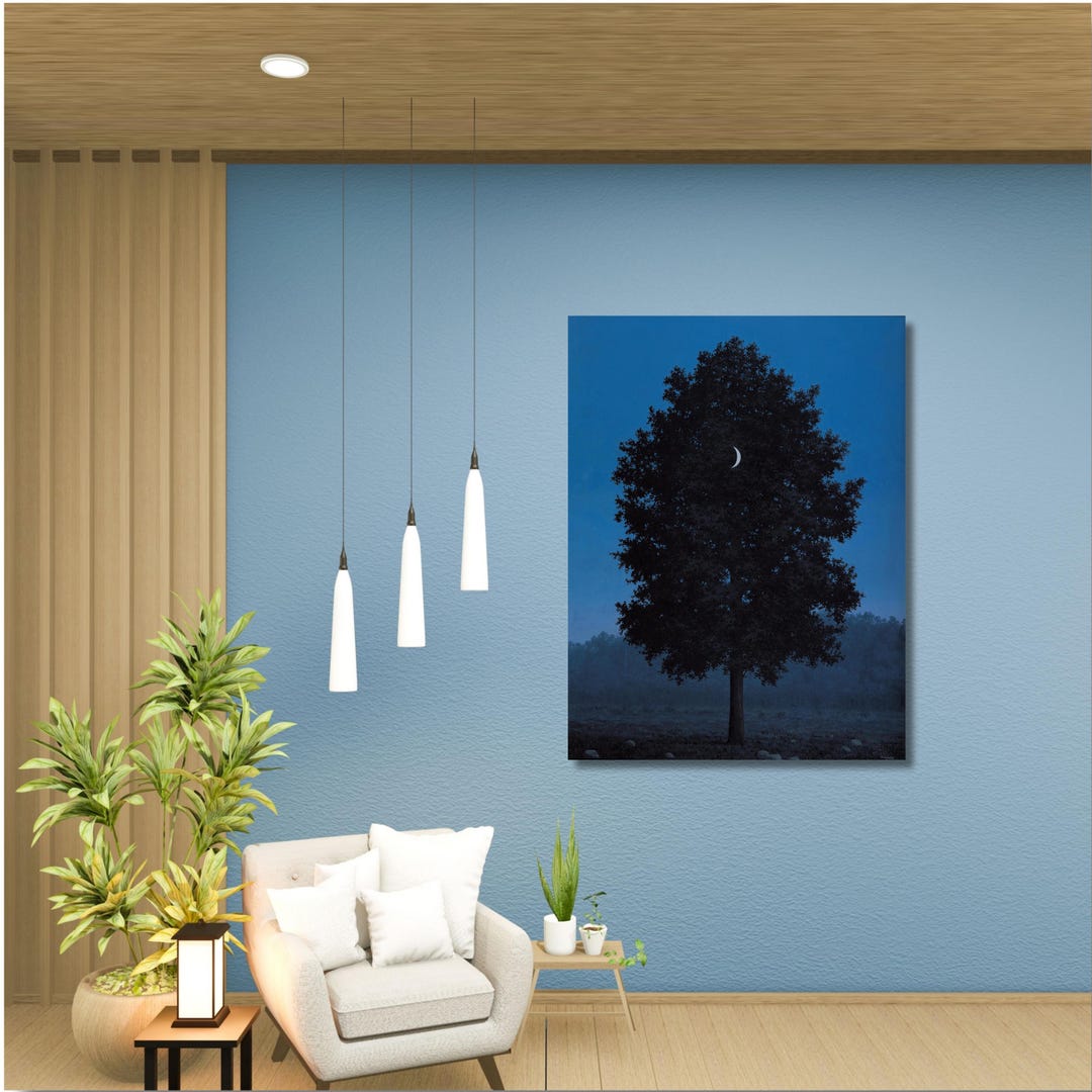 René Magritte Le Seize Septembre Print | Surrealist Moon Tree Painting ...