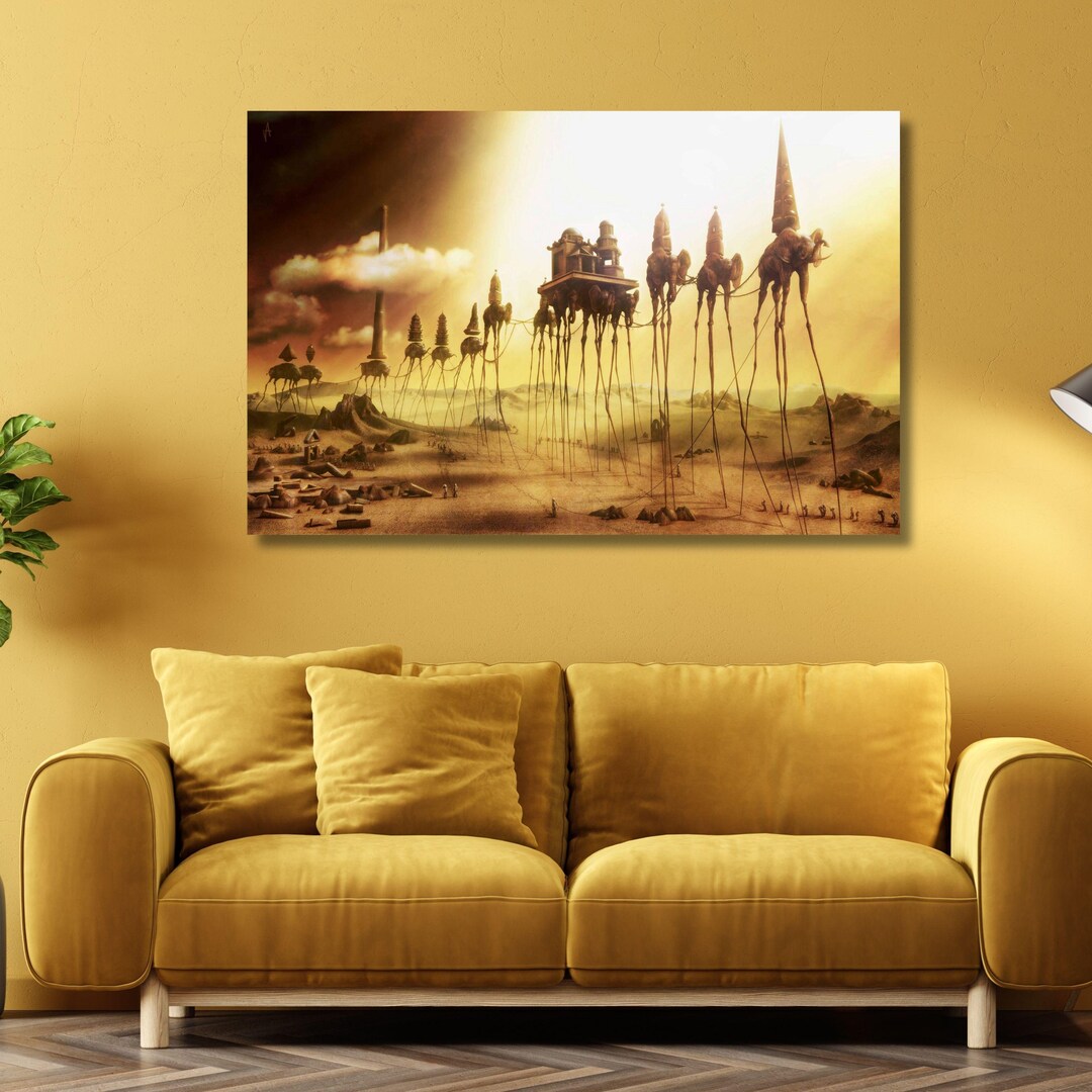 Salvador Dali Caravan Canvas Print: Surreal Sunset Wall Art - Etsy
