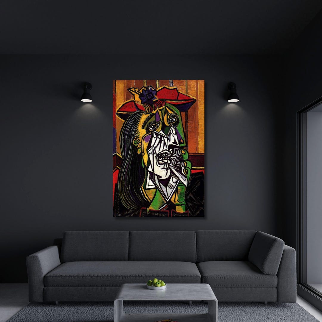Picasso Crying Woman,weeping Woman Canvas Wall Art,pablo Picasso Woman ...