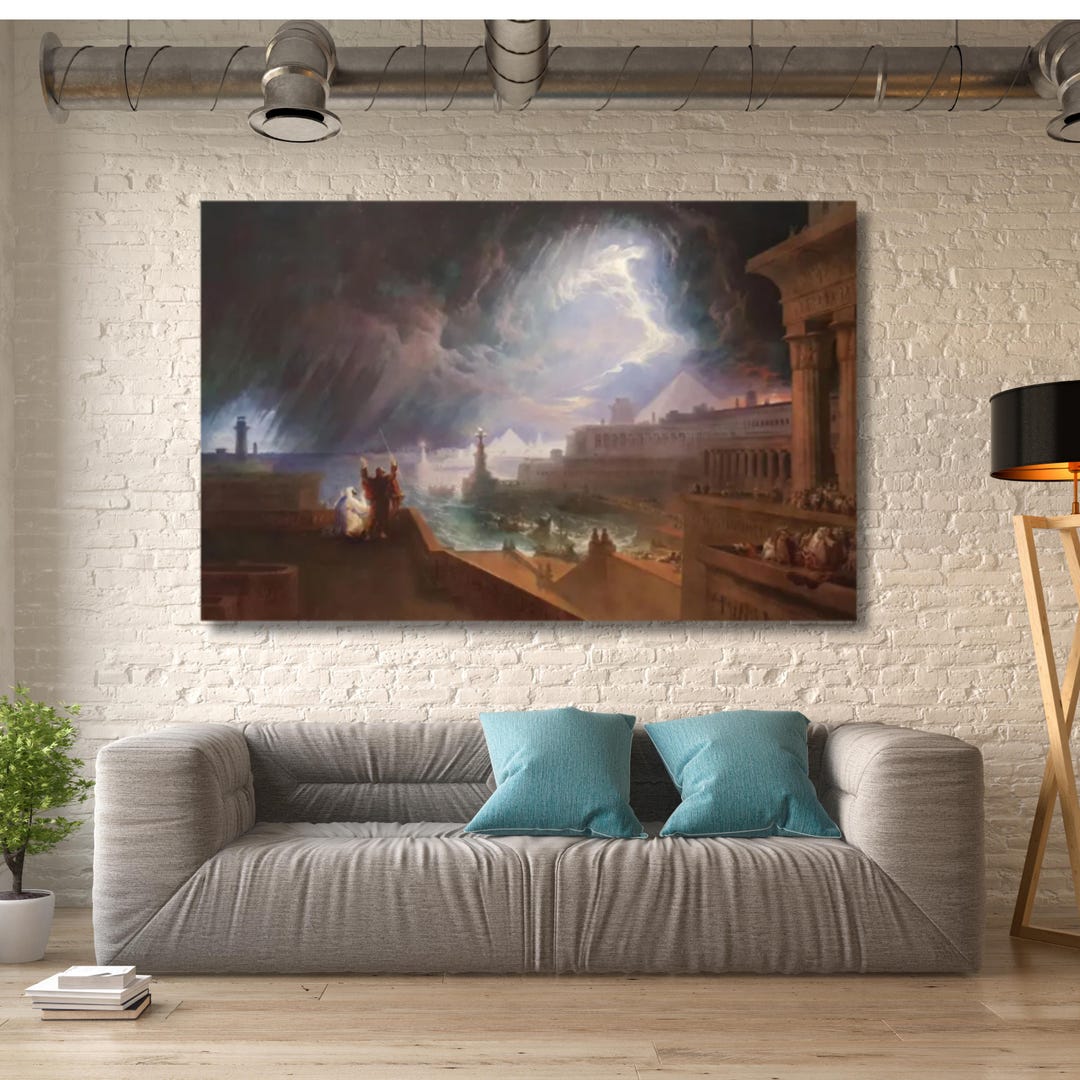 John Martin Seventh Plague of Egypt Poster | Dramatic Biblical Canvas ...