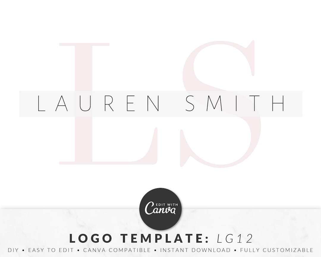 Logo Template for Canva, Canva Logo Design, Customizable Logo Template ...