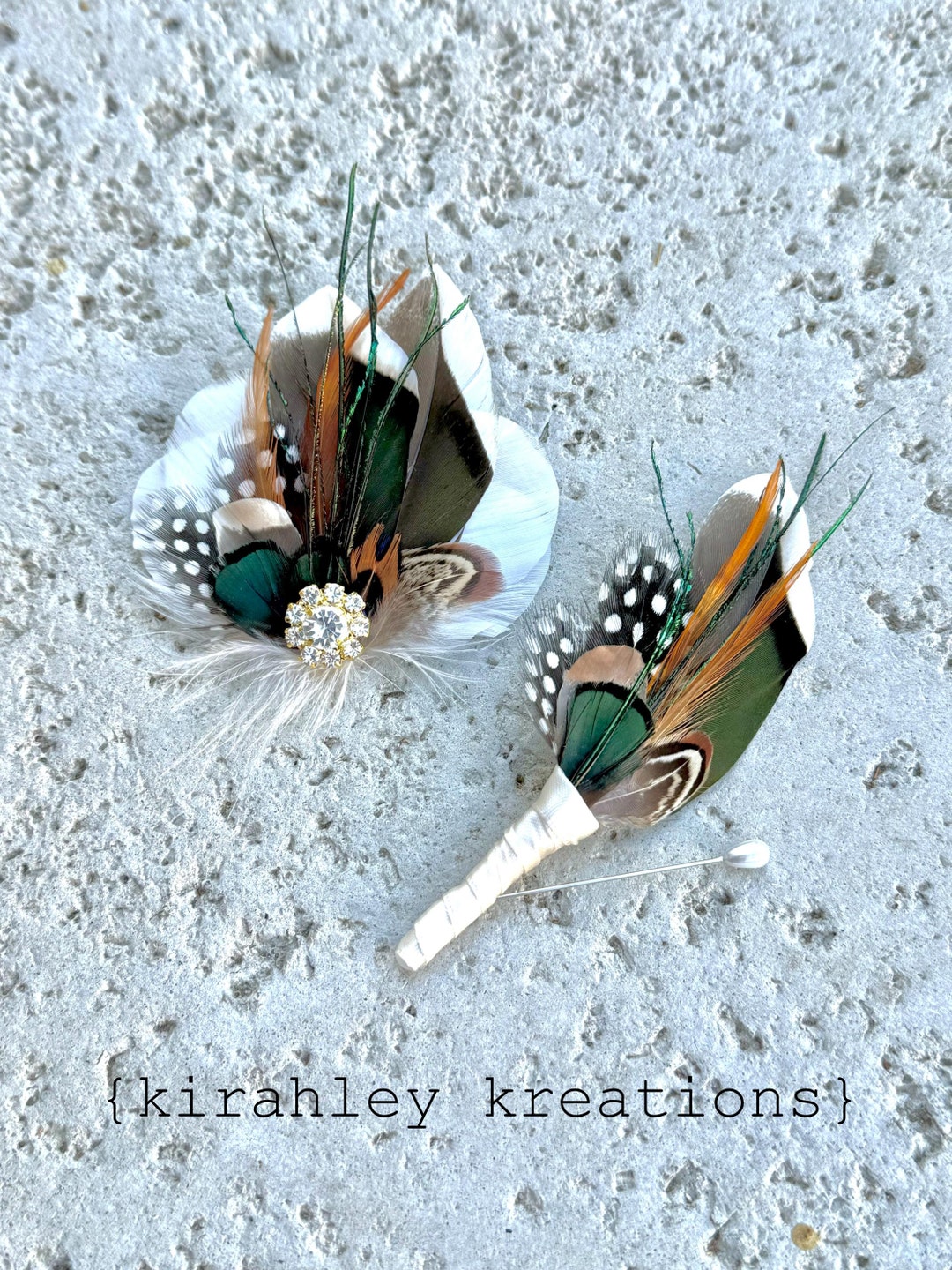 Pintail Duck Boutonniere | Rustic Bronze Feather Lapel Pin | Grooms ...