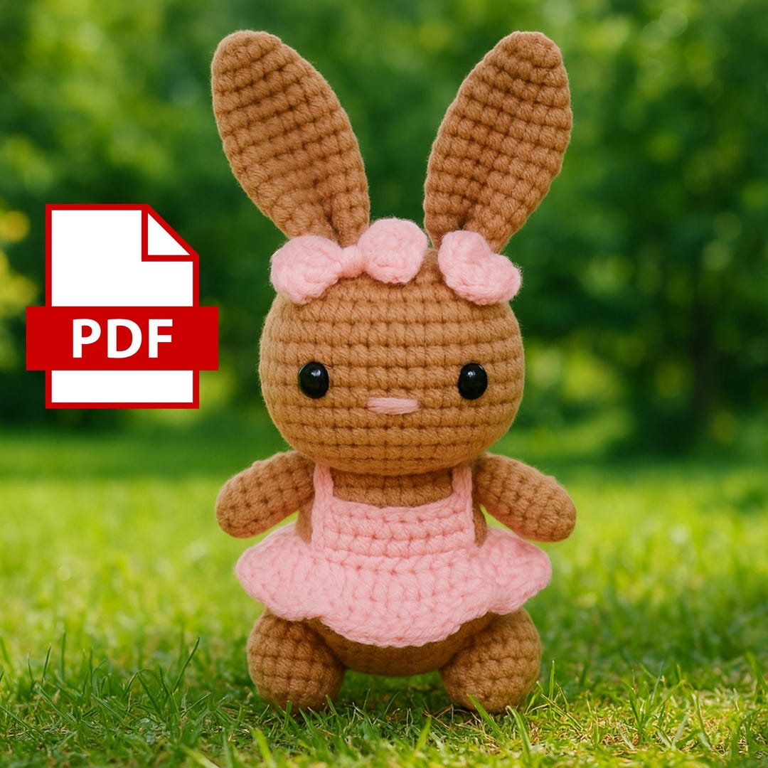 Crochet Bunny Pattern, Crochet Rabbit Plush Pattern, Stuffed Bunny ...