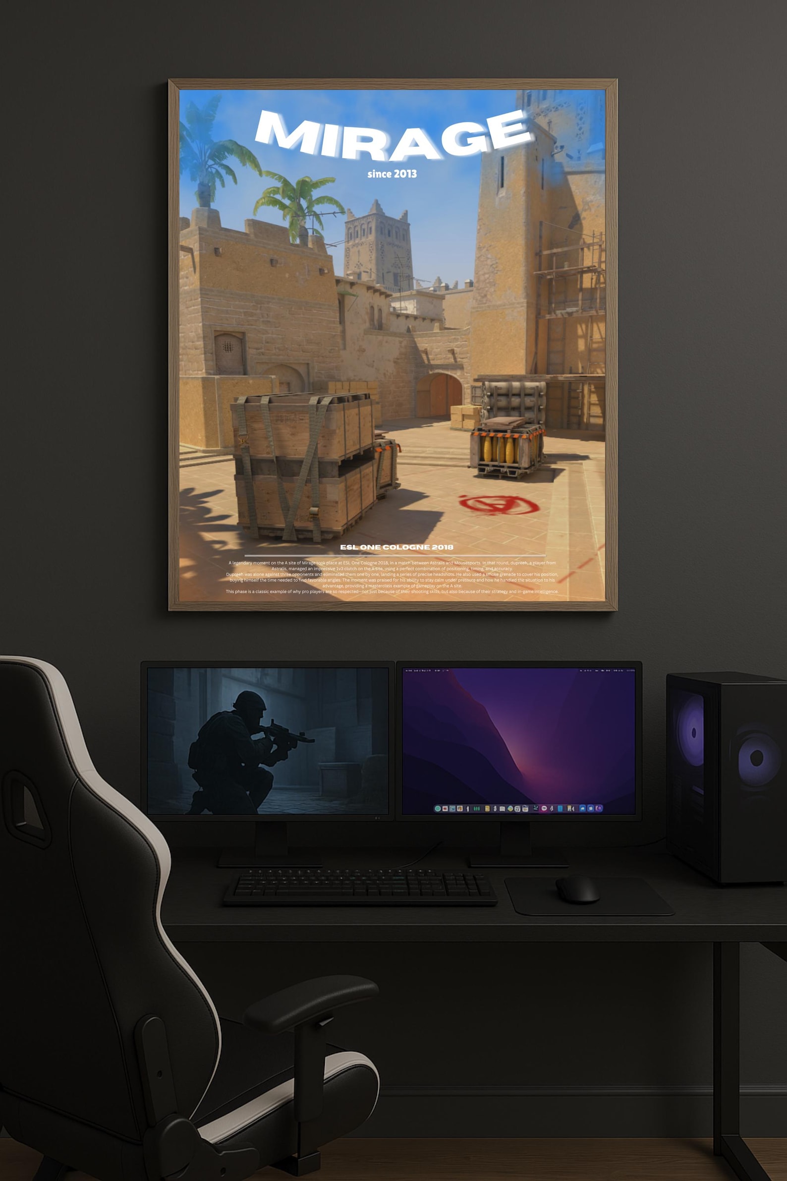 Mirage CS2 Poster – Printable Gaming Wall Art for Gamers | Digital ...