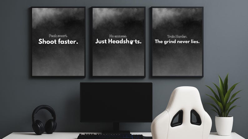 Motivational Gamer Poster Wall Decor Gaming Digital Print Printable ...