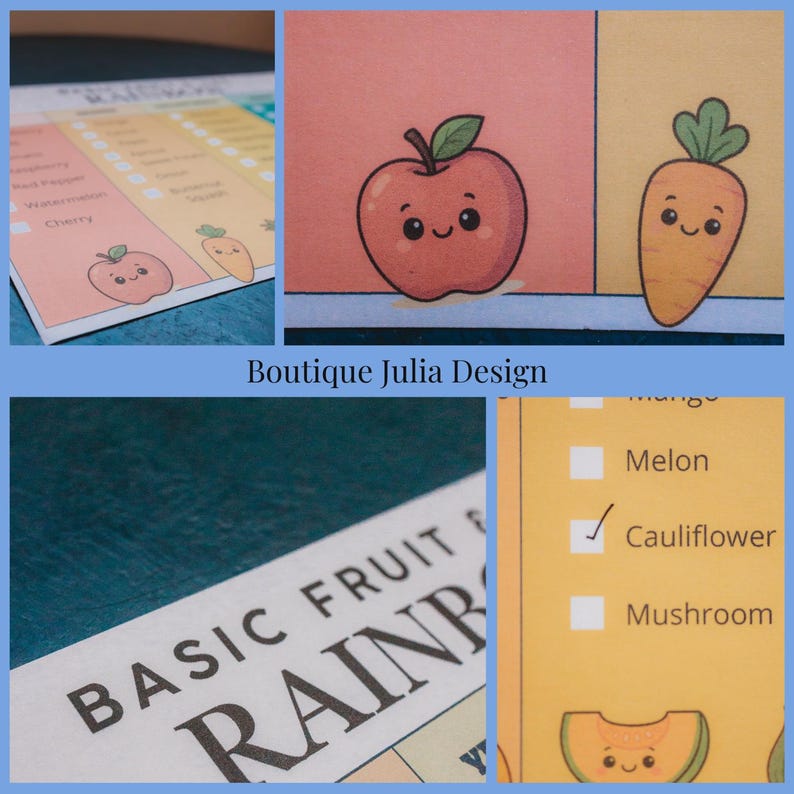 Kids Fruit & Veg Rainbow Tracker: Weekly Printable Checklist (PDF) - Etsy