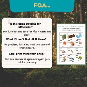 Woodland Scavenger Hunt: Printable Nature Activity for Kids (PDF ...