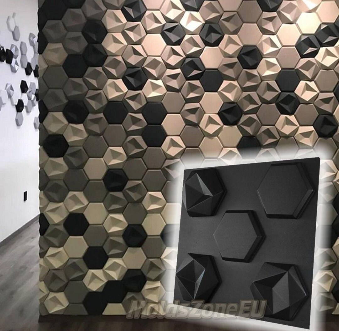 3D Panel Molds for Gypsum, Plaster or Concrete Tile for Decorative Wall ...