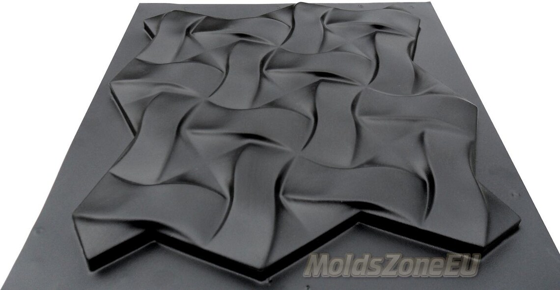 3D Wall Panel Mold for Plaster, Gypsum or Concrete Tile for Decorative ...