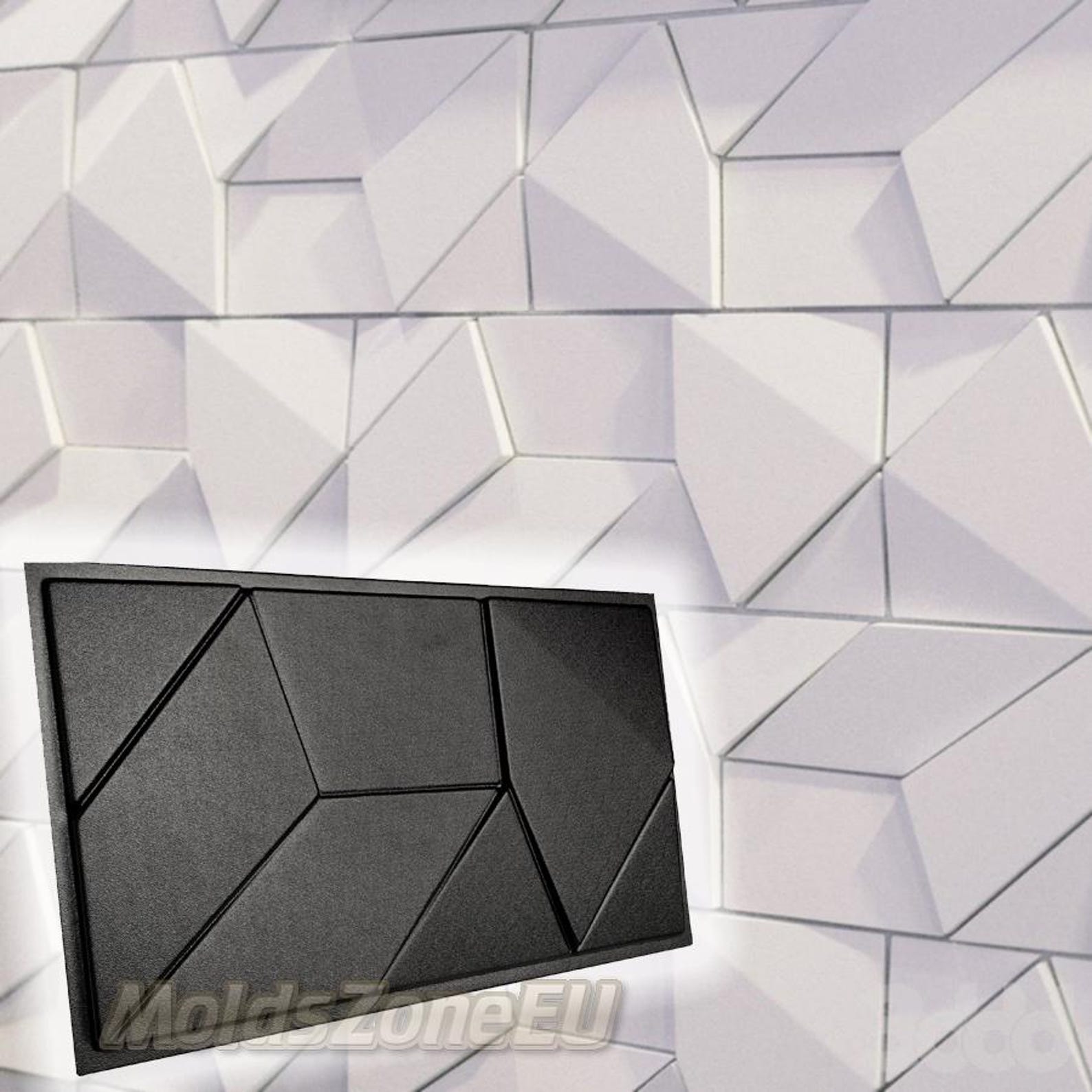 3D Wall Panel Mold for Plaster, Gypsum or Concrete Tile for Decorative ...