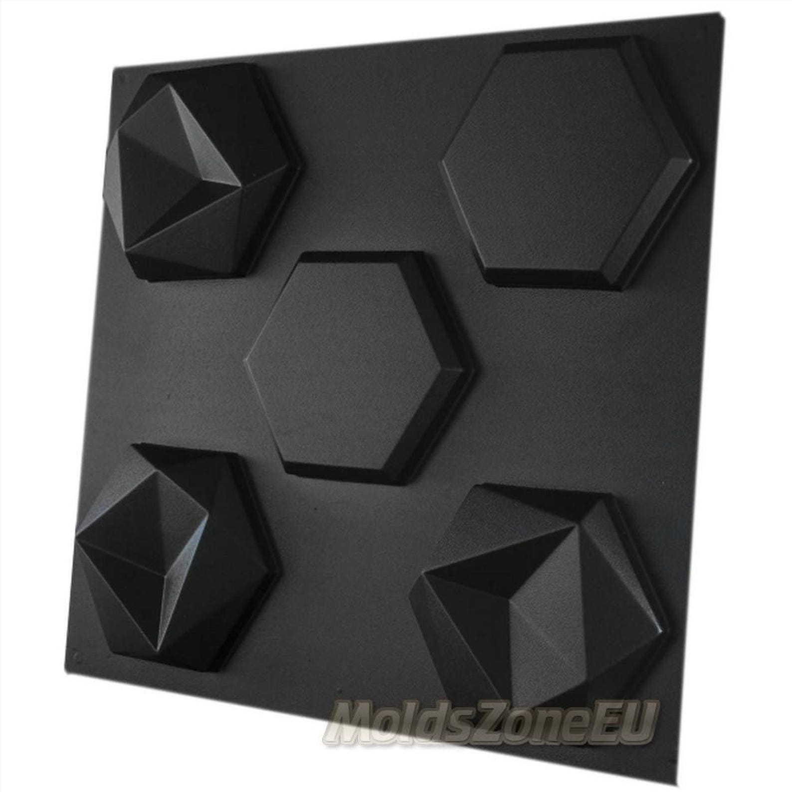 3D Panel Molds for Gypsum, Plaster or Concrete Tile for Decorative Wall ...