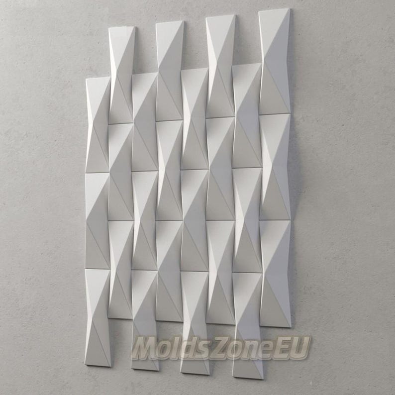3D Panel Molds for Gypsum, Plaster or Concrete Tile for Decorative Wall ...