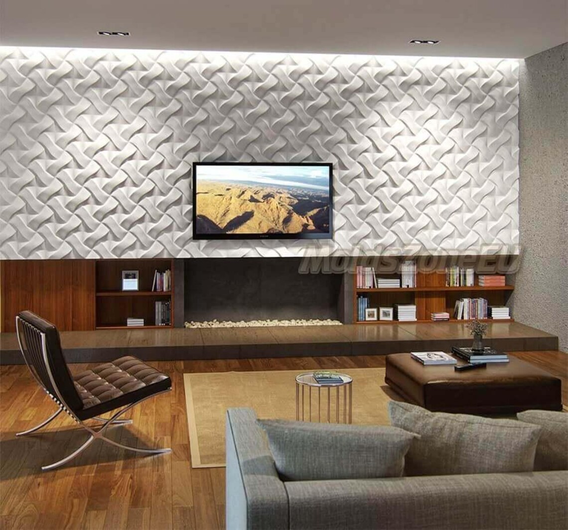 3D Wall Panel Mold for Plaster, Gypsum or Concrete Tile for Decorative ...