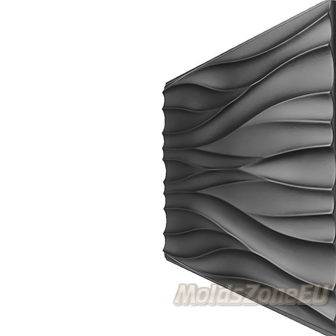 3D Wall Panel Mold for Plaster, Gypsum or Concrete Tile for Decorative ...