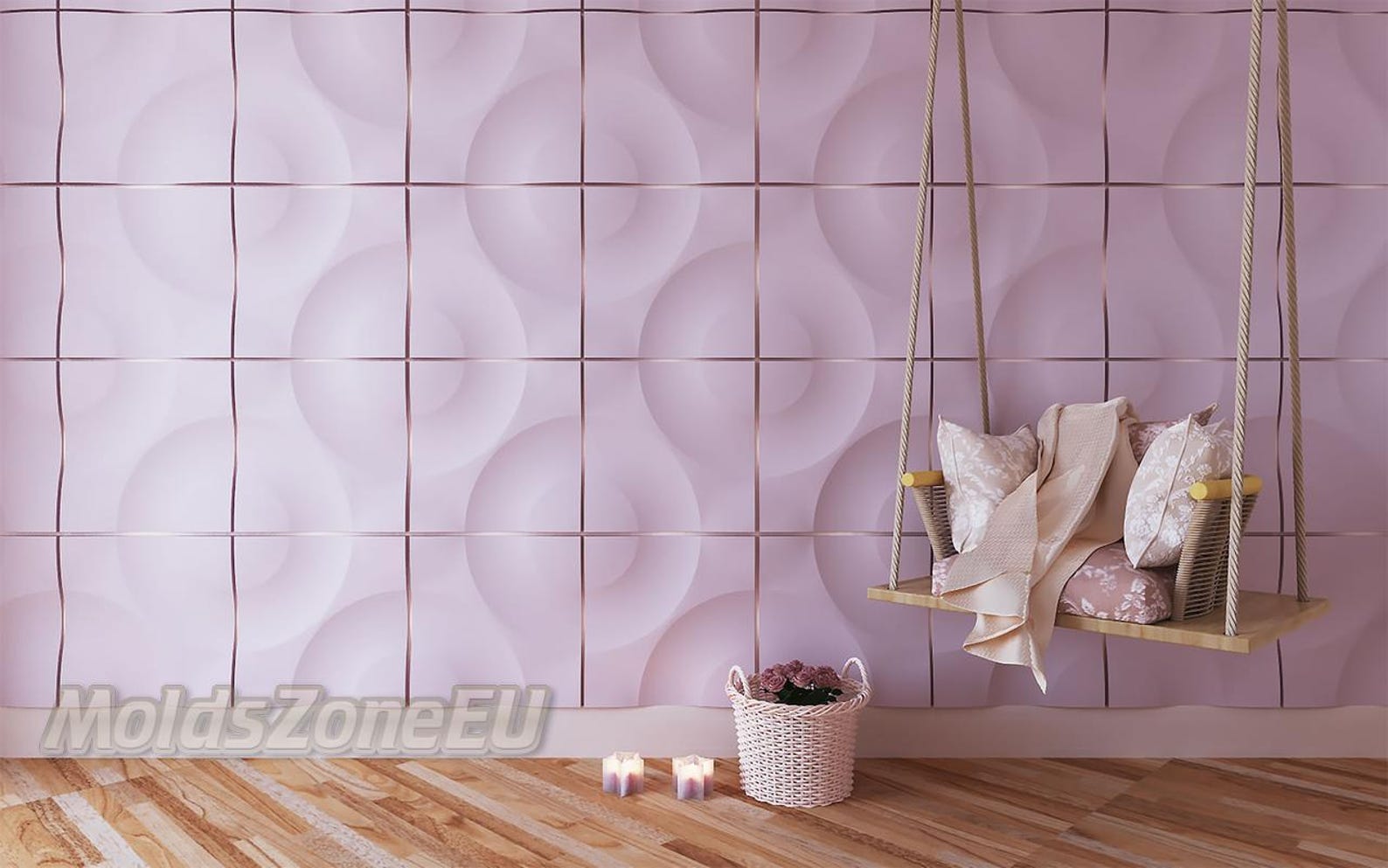 3D Wall Panel Mold for Plaster, Gypsum or Concrete Tile for Decorative ...