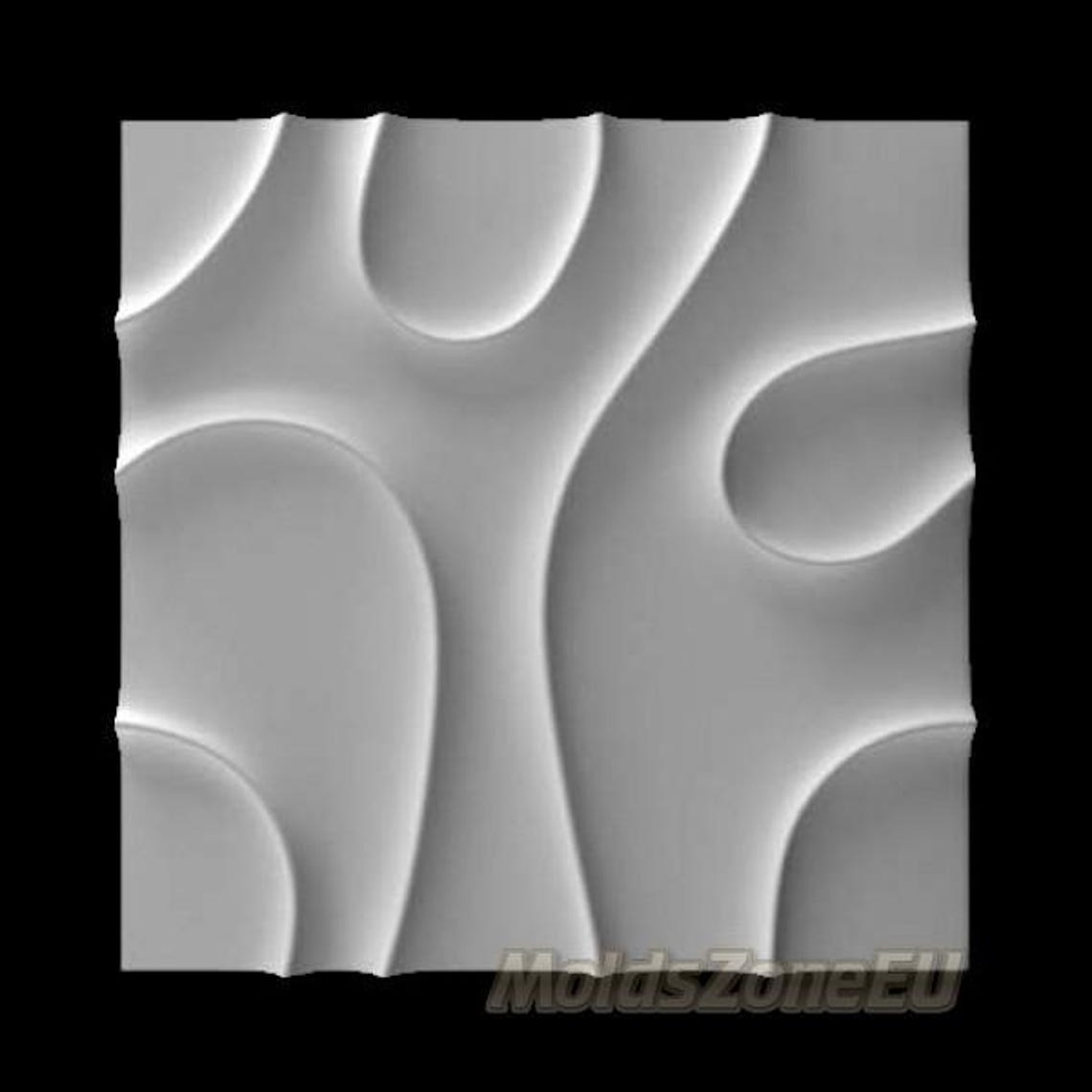 3D Wall Panel Mold for Plaster, Gypsum or Concrete Tile for Decorative ...