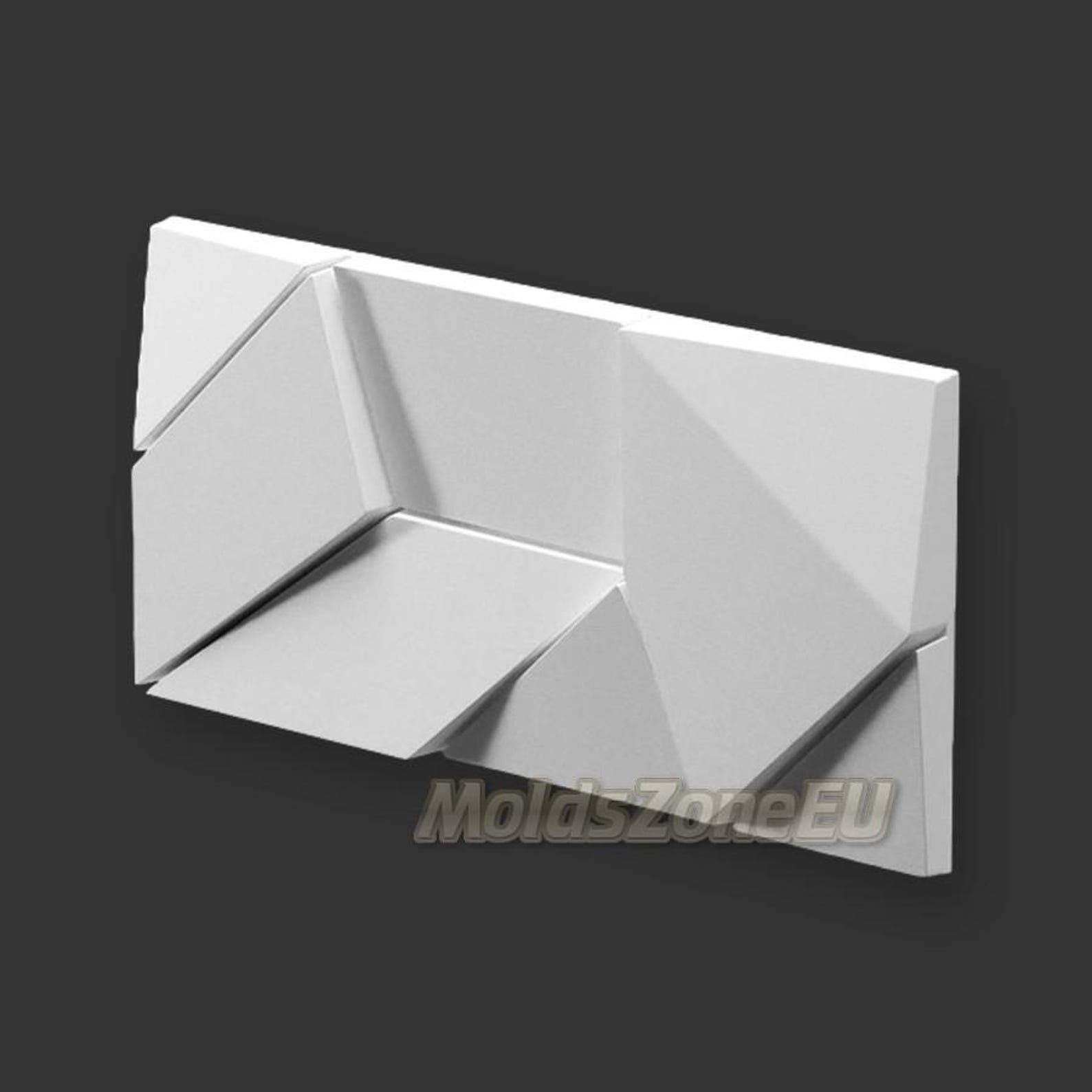 3D Wall Panel Mold for Plaster, Gypsum or Concrete Tile for Decorative ...