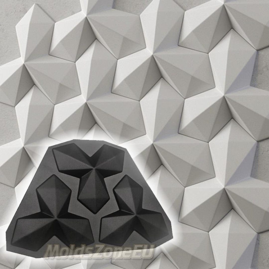 3D Panel Molds for Gypsum, Plaster or Concrete Tile for Decorative Wall ...