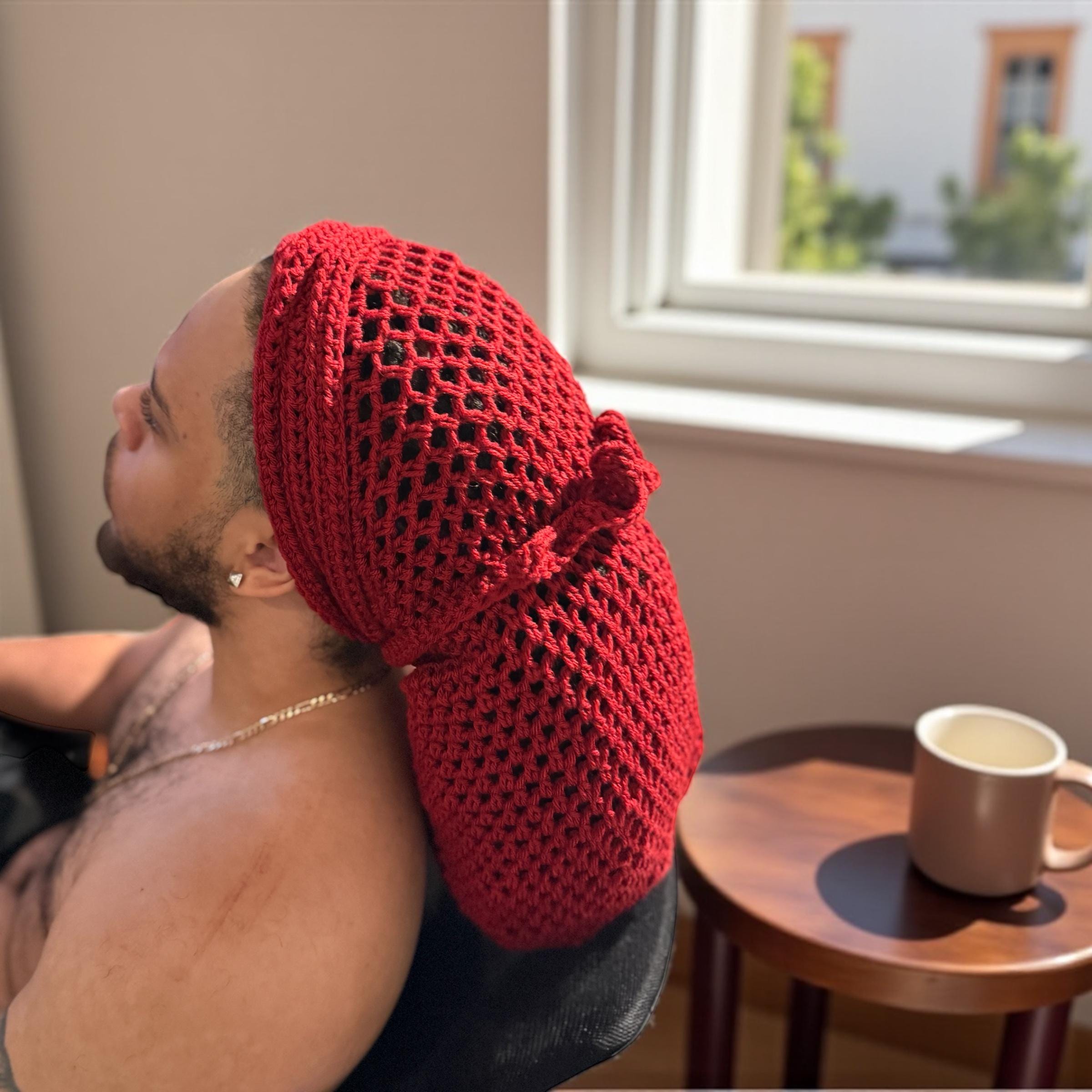 Handmade Crochet Wrap Cap for Locs and Braids - Brimmed or Brimless - Etsy