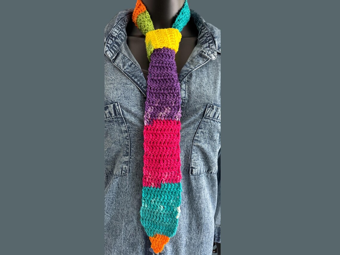 Handmade Crocheted Gender-neutral Ties - Stylish & Comfortable - One-of ...