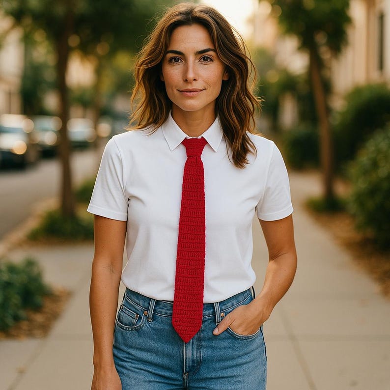 Handmade Crocheted Gender-neutral Ties - Stylish & Comfortable - One-of ...