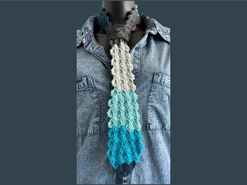 Handmade Crocheted Gender-neutral Ties - Stylish & Comfortable - One-of ...
