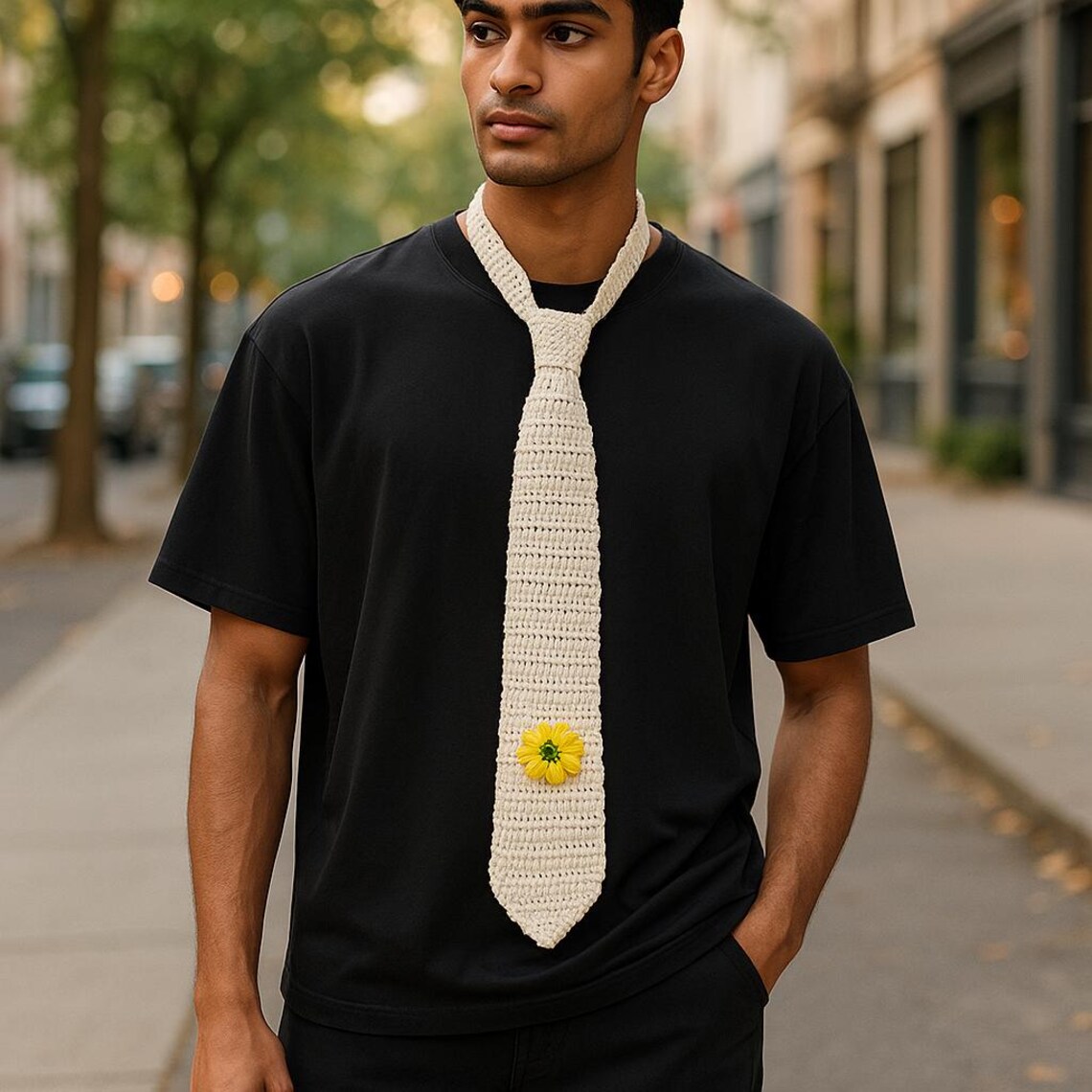 Handmade Crocheted Gender-neutral Ties - Stylish & Comfortable - One-of ...