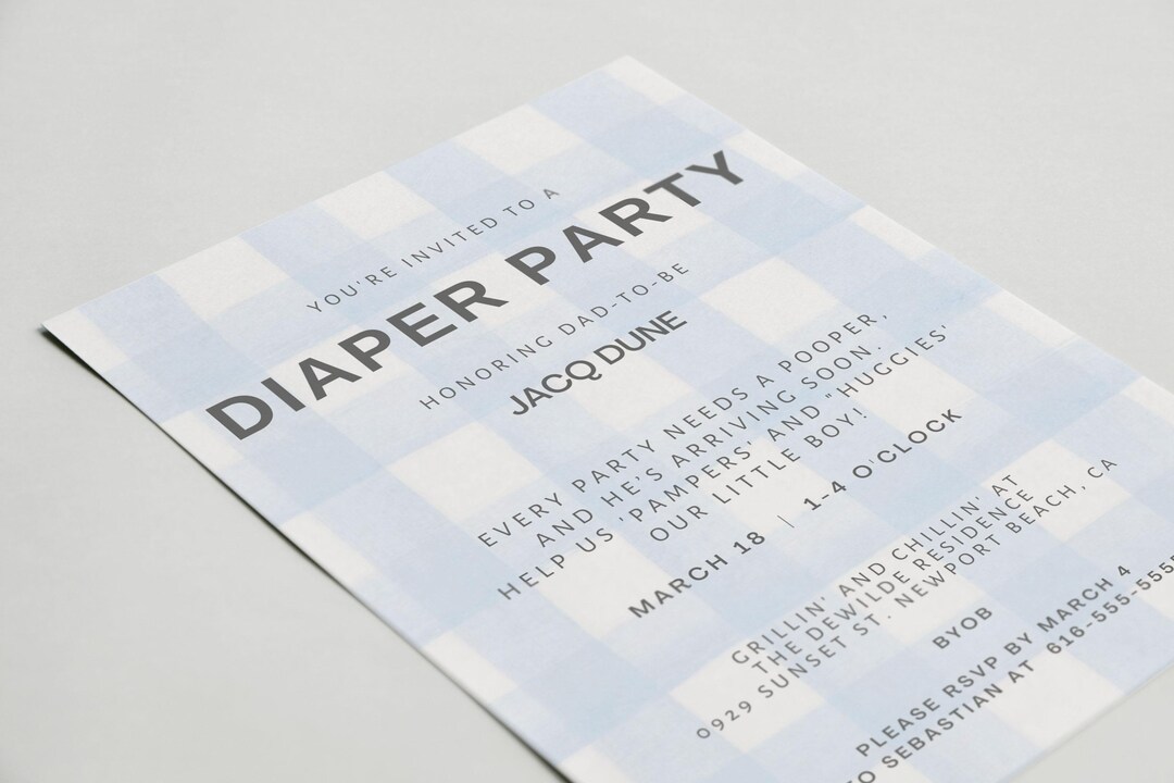 EDITABLE Diaper Party Invite, Baby Shower Invitation, Baby Q, Grillin ...