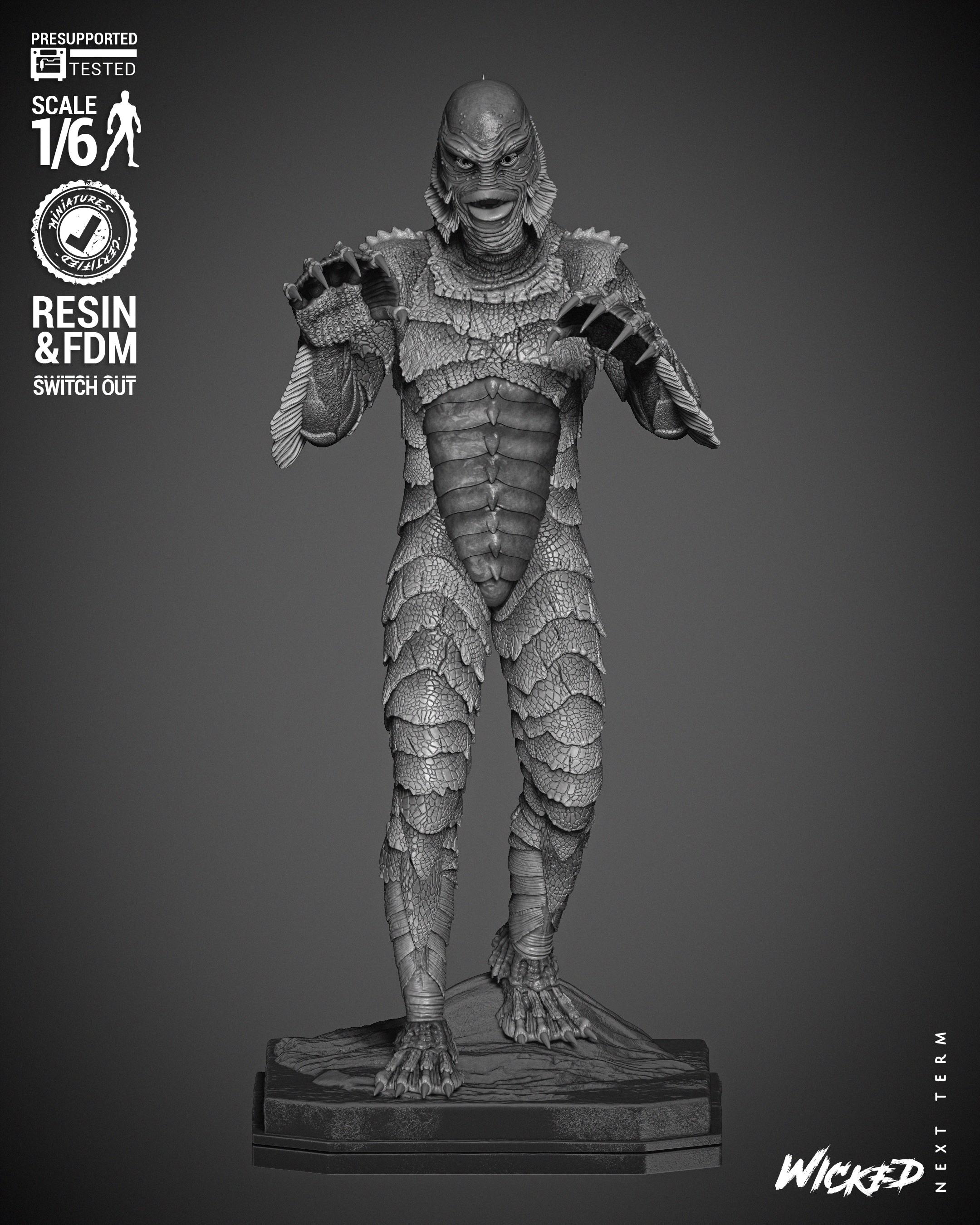 Creature From Black Lagoon 3D Statue Model Kit - Unassembled, Unpainted ...