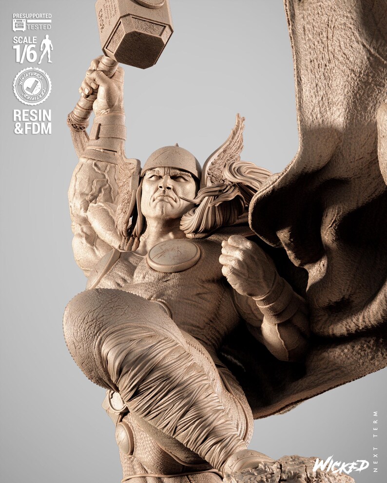 Thor Retro Comic 3D Statue Model Kit - Unpainted, Unassembled See ...