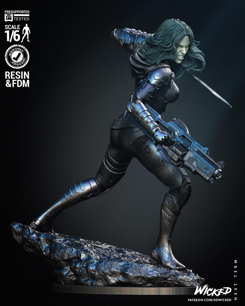 Guardians of the Galaxy Gamora Comic Style Stl File for 3d Printing - Etsy